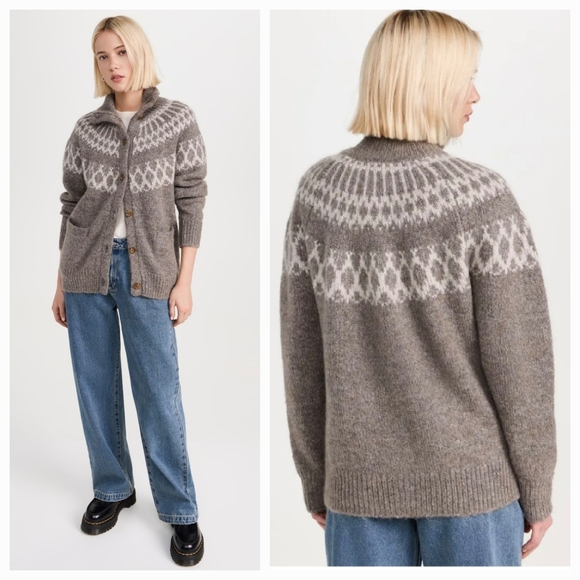 Alex Mill | Sweaters | Alex Mill Emmie Fair Isle Cozy Cardigan Sweater ...